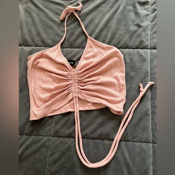 liz and sara | Tops | Liz And Sara Light Pink Cropped Top | Poshmark